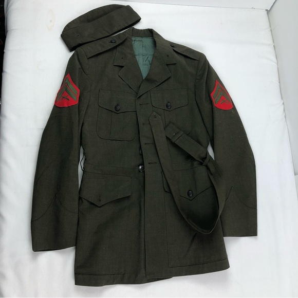 military | Jackets & Coats | Us Marine Coat Green Polywool Jacket W ...